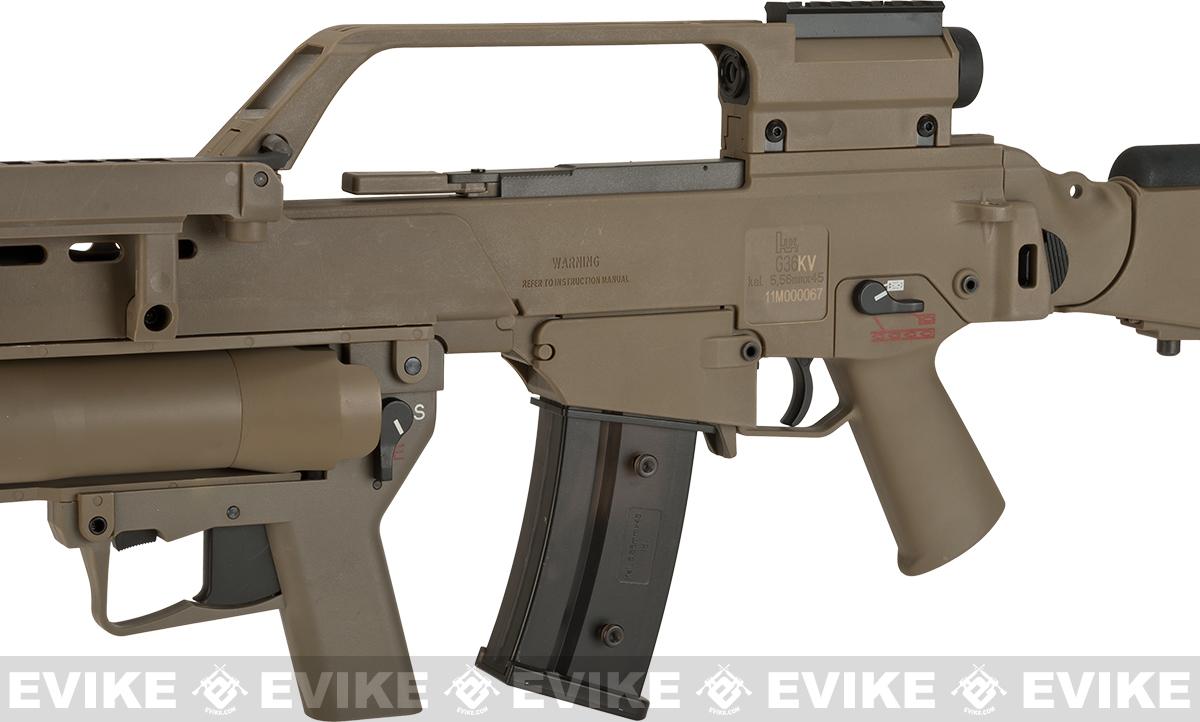 Evike Class I Custom H&K G36KV / AG36 Grenadier Airsoft AEG EBB Rifle by UMAREX w/ Integrated ...