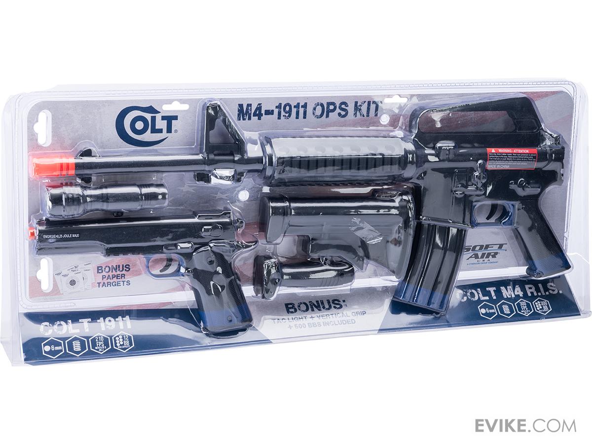 SoftAir Colt Licensed M4 & 1911 Spring Powered Tactical Ops Kit (Color ...