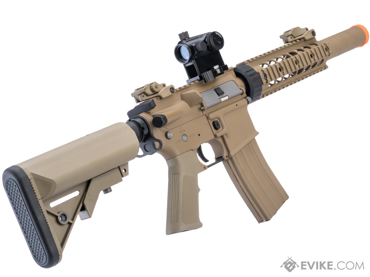 Colt Licensed Elite Line Full Metal M4 AEG by Cybergun (Model: M4 CQB-R w/ 7" Rail / Tan / Gun ...