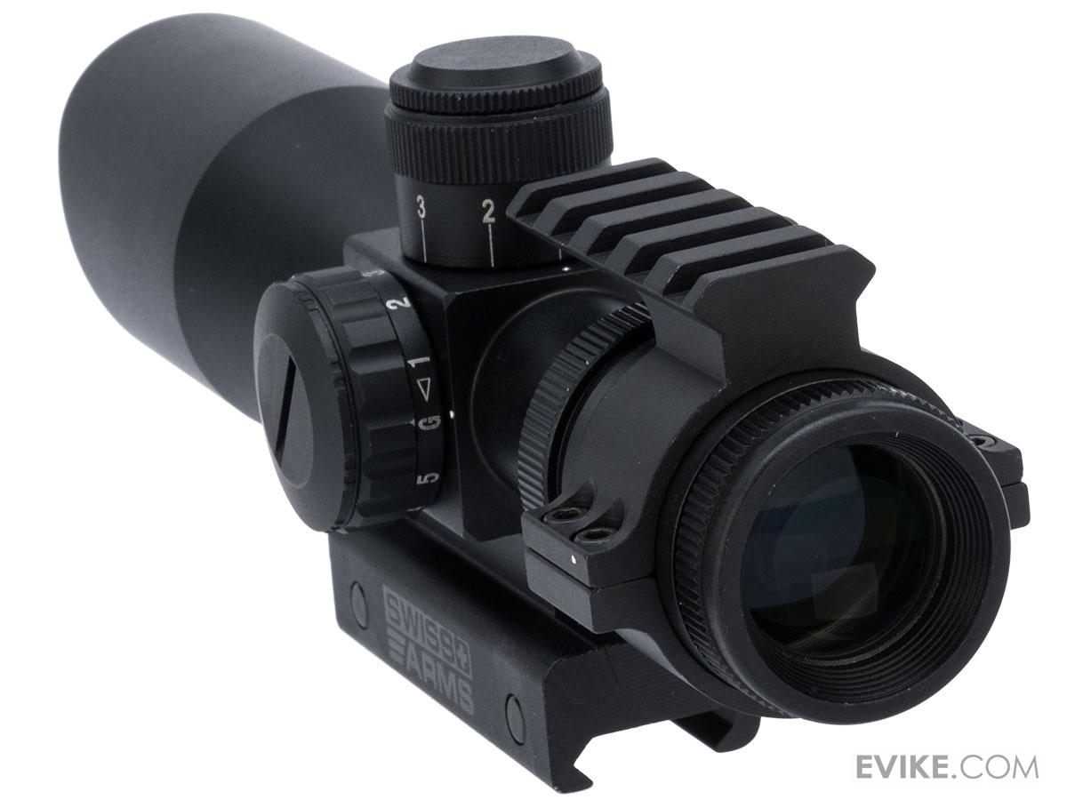 Swiss Arms 3-9x40 Compact Illuminated Scope w/ Fixed Weaver Accessory ...