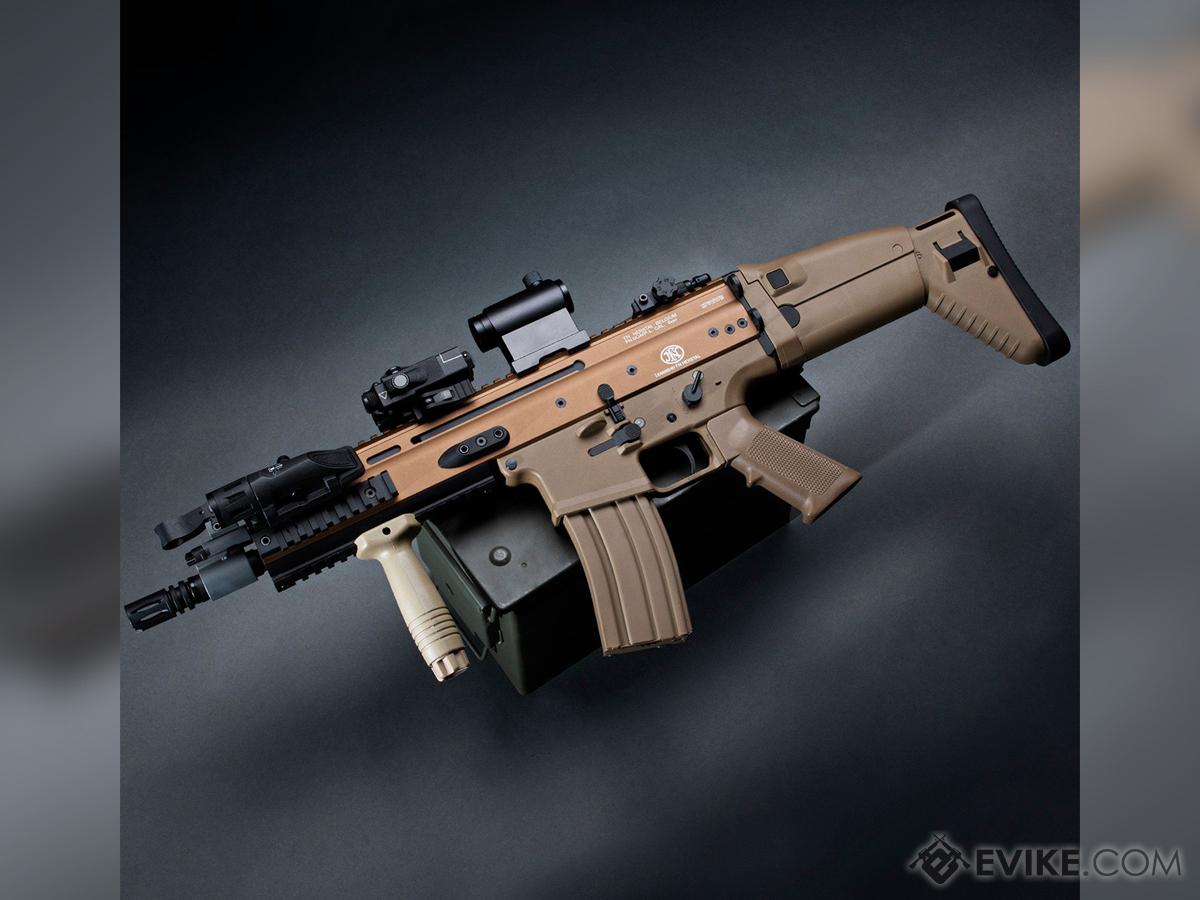 Cybergun FN Herstal Licensed Full Metal SCAR Light Airsoft AEG Rifle by VFC (Model: CQC / Dark ...