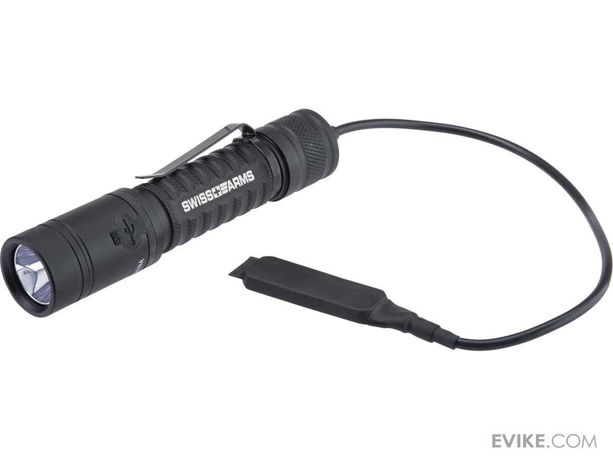 Swiss arms 1300 Lumen Tactical Flashlight w/ Remote Pressure Switch, Accessories & Parts, Lights ...