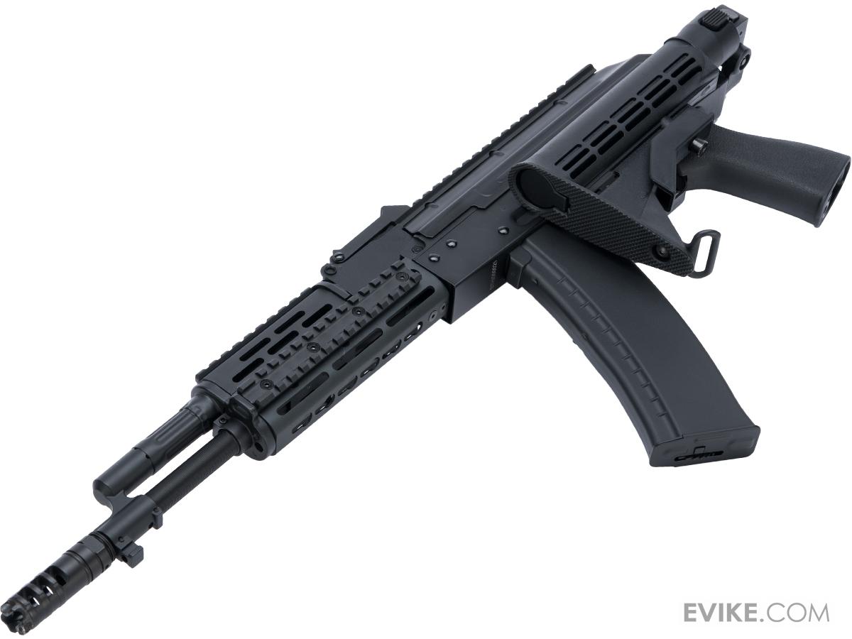 CYMA Stamped Steel "AK-74 Custom" Airsoft AEG Rifle w/ Folding Stock & Keymod Rail (Color: Black ...