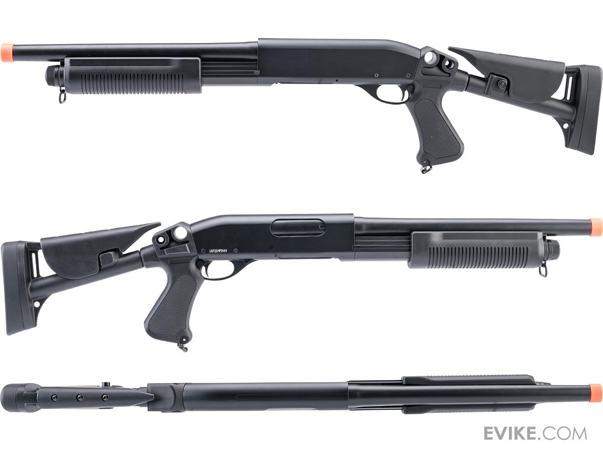 Swiss Arms Metal M870 3-Round Burst Multi-Shot Shell Loading Airsoft ...