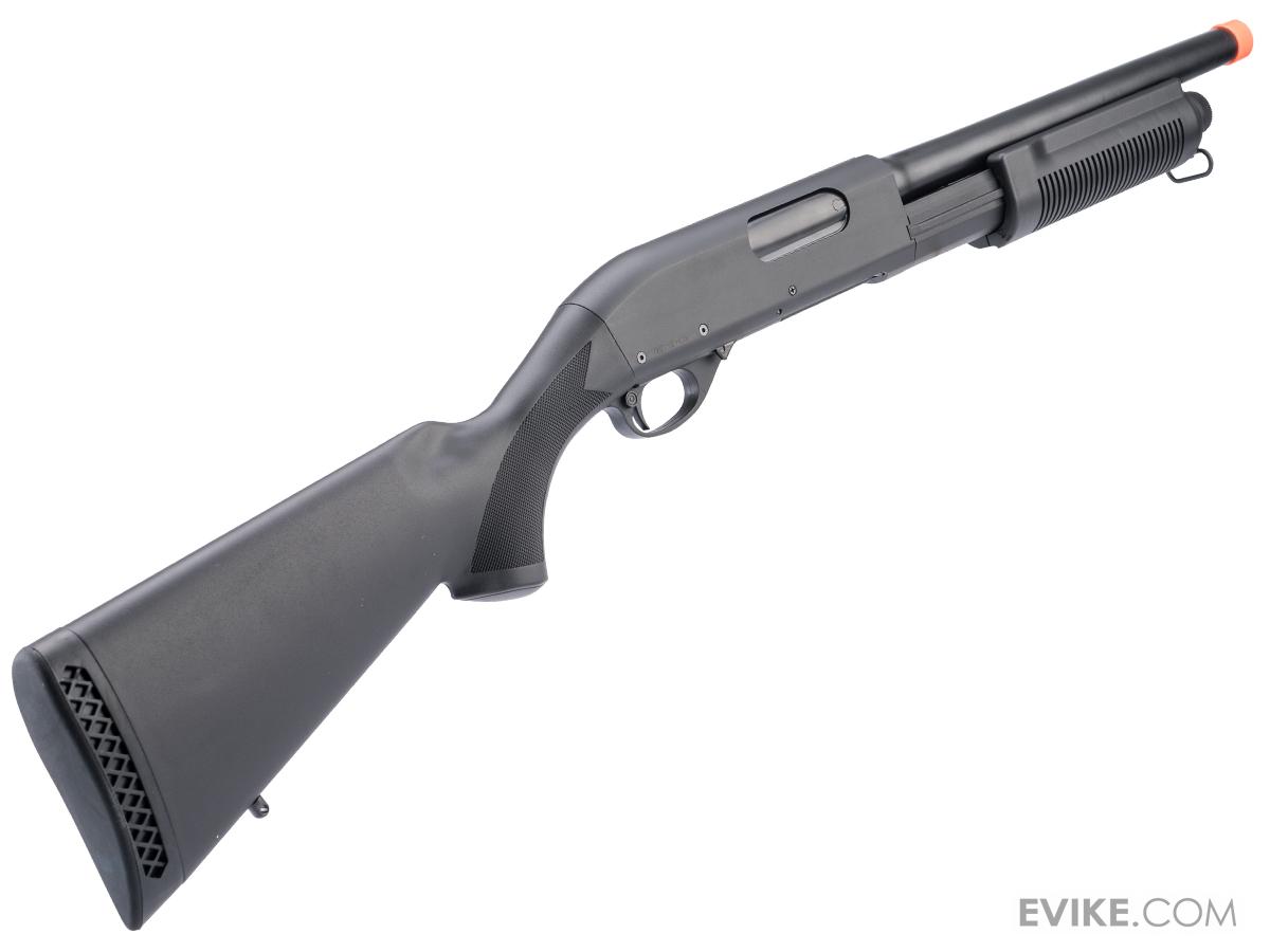 Swiss Arms Metal M870 3-Round Burst Multi-Shot Shell Loading Airsoft Shotgun by CYMA (Model ...