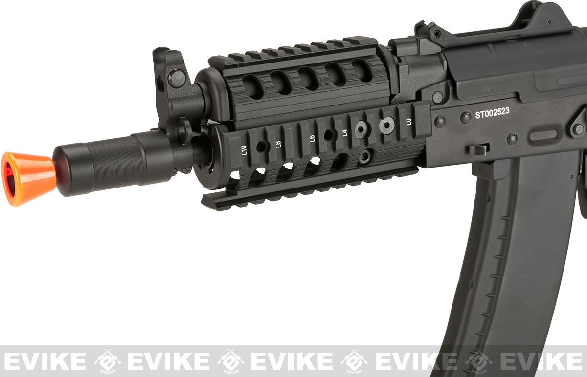 CYMA AKS-74UN RAS Airsoft AEG Rifle with Folding Stock - (Package: Add 7.4v LiPo Battery ...