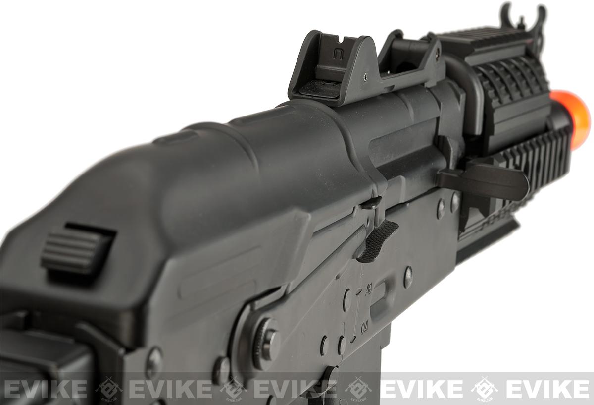 CYMA AKS-74UN RAS Airsoft AEG Rifle with Folding Stock - (Package: Add 7.4v LiPo Battery ...