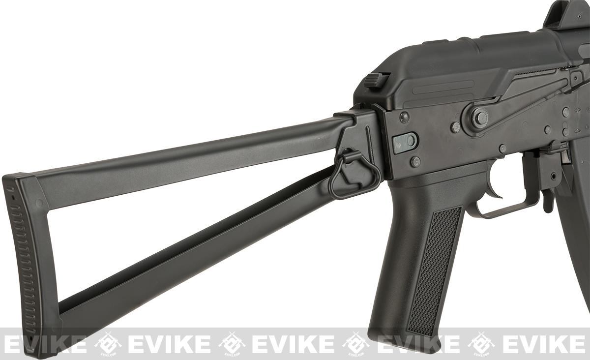 CYMA AKS-74UN RAS Airsoft AEG Rifle with Folding Stock - (Package: Add 7.4v LiPo Battery ...