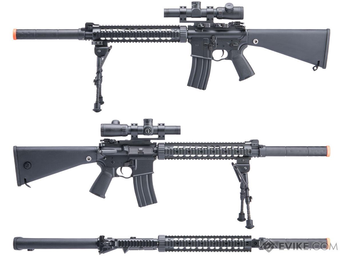 CYMA Full Metal MK12 SPR MOD.1 Airsoft AEG (Color: Black), Airsoft Guns ...