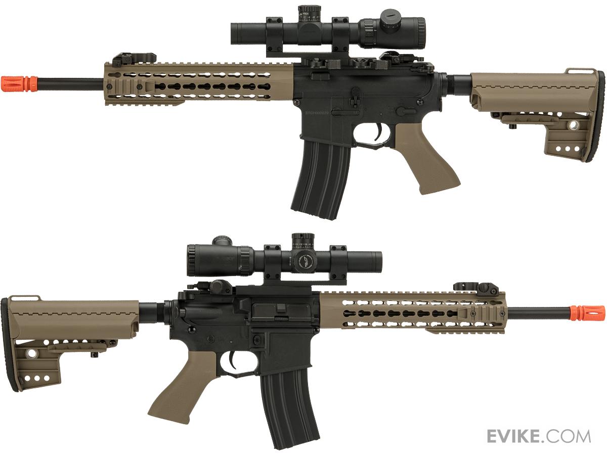 CYMA Sport M4 Airsoft AEG with 10" Keymod Modular Handguard (Color: Tan ...