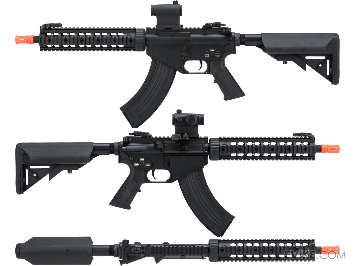 CYMA Full Metal Standard AR-47 QBS Airsoft AEG Rifle (Model: 10" Quad ...