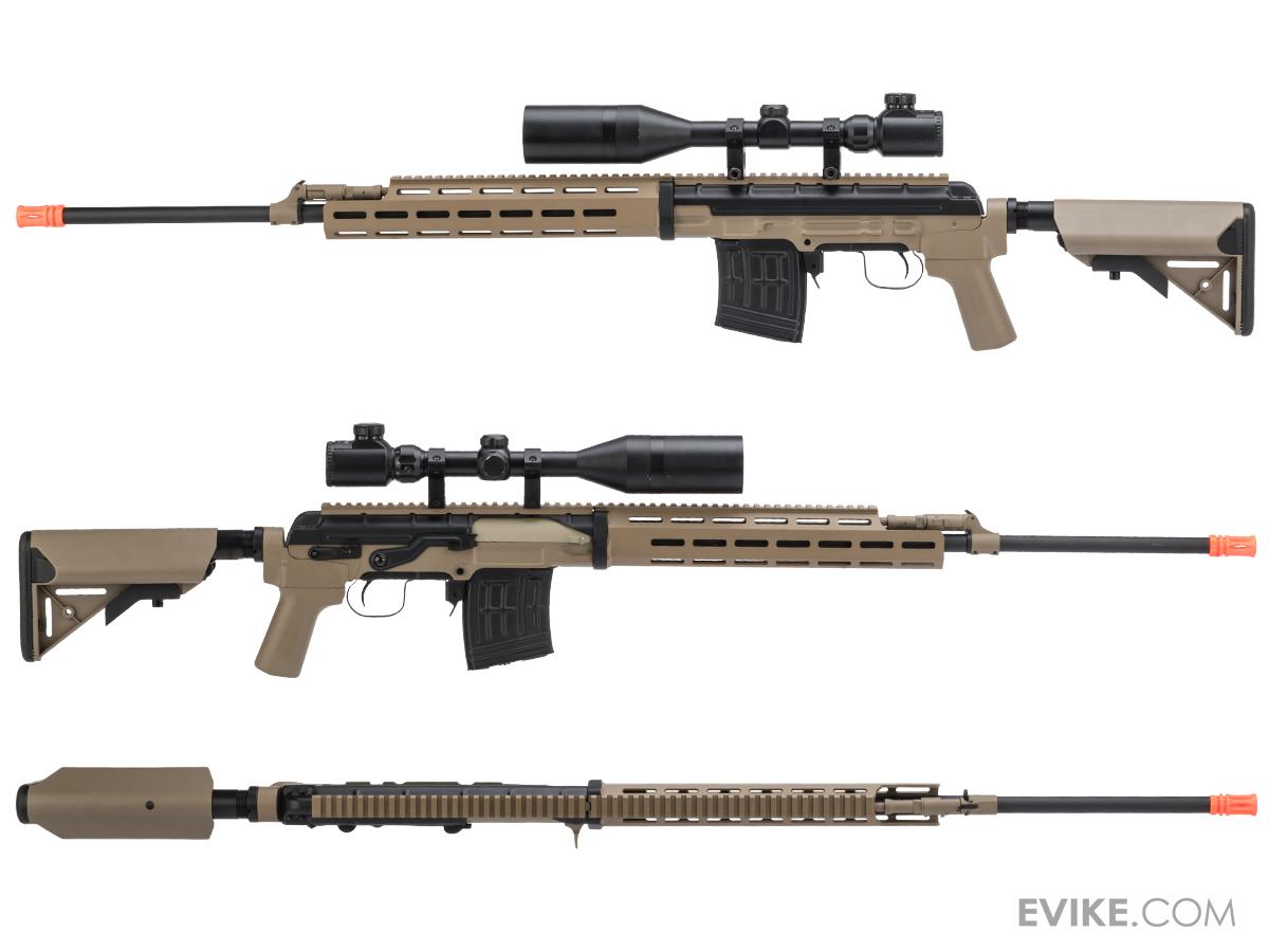 CYMA Standard SVD Dragunov Airsoft AEG Sniper Rifle w/ M-LOK Handguard ...