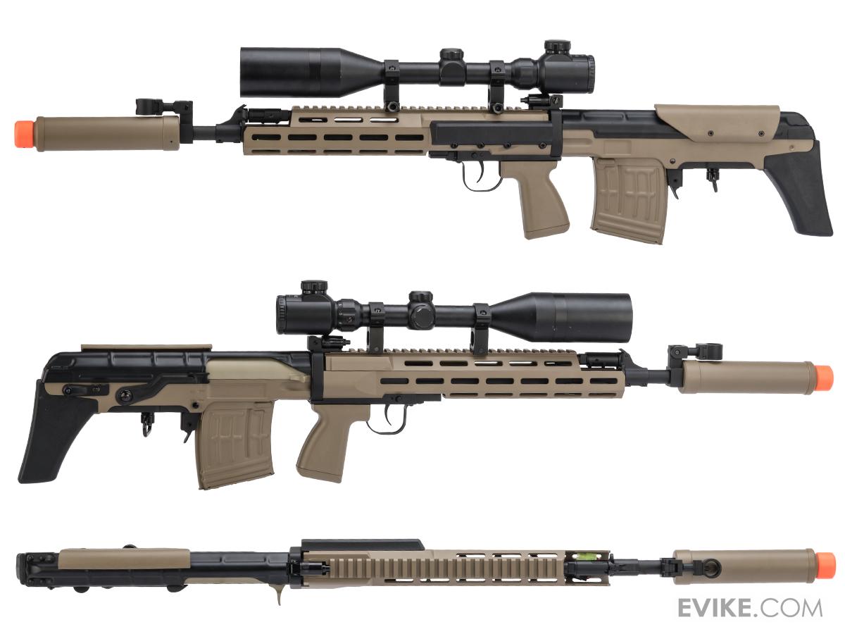 CYMA Standard SVU Airsoft AEG Bullpup Sniper Rifle (Model: M-LOK / Tan), Airsoft Guns, Airsoft ...