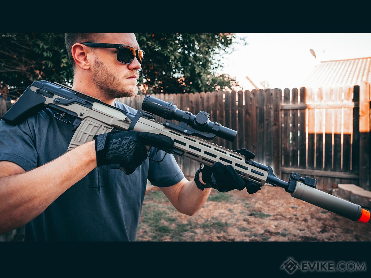 CYMA Standard SVU Airsoft AEG Bullpup Sniper Rifle (Model: M-LOK / Tan ...