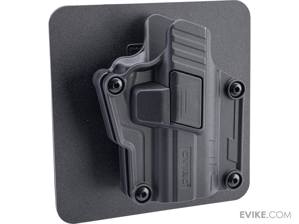 CYTAC Mega-Fit Gen 2 Hard Shell Active Retention Universal Pistol Holster (Color: Black / Velcro ...