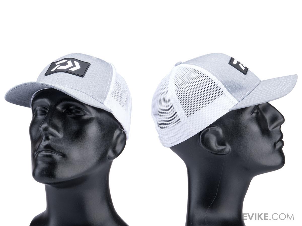 Daiwa D-VEC Trucker Hat w/ Rubber Patch Logo (Color: Grey & White ...