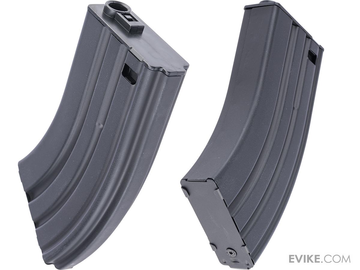 Double Eagle 130rd Curved Metal Mid-Cap Magazine for M4 Series Airsoft ...