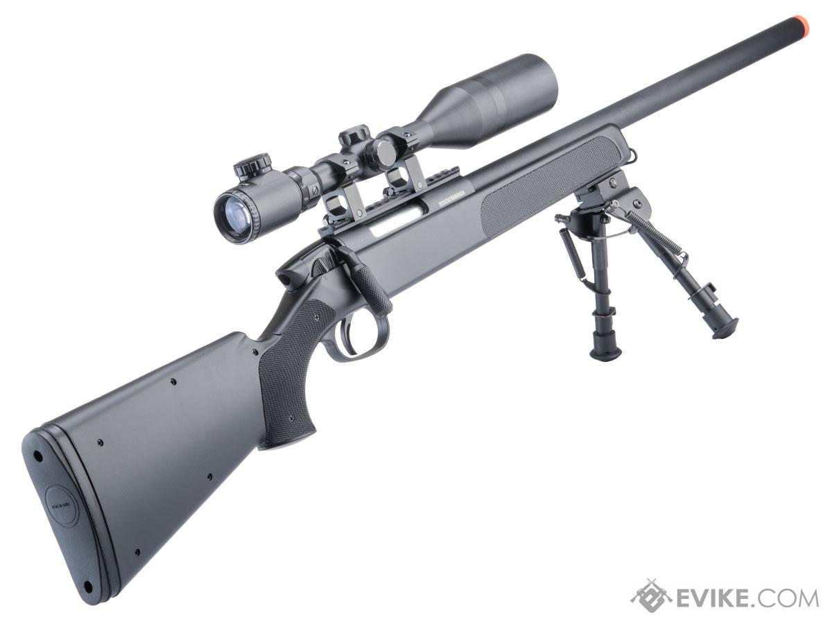 Double Eagle M50A APS2 Airsoft Sniper Rifle Package (Color: Black ...