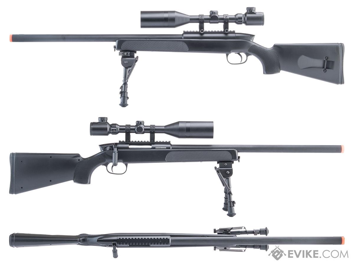 Double Eagle M50A APS2 Airsoft Sniper Rifle Package (Color: Black ...