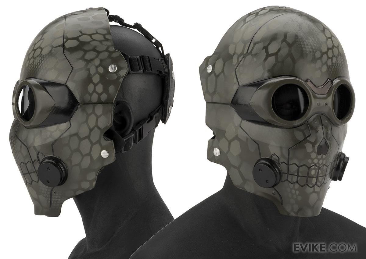 Evike.com R-Custom Fiberglass "Death Gun" Full Face Mask with Smoked ...