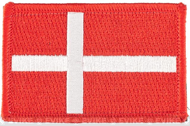 Evike.com Tactical Embroidered Denmark Flag Patch, Tactical Gear/Apparel, Patches