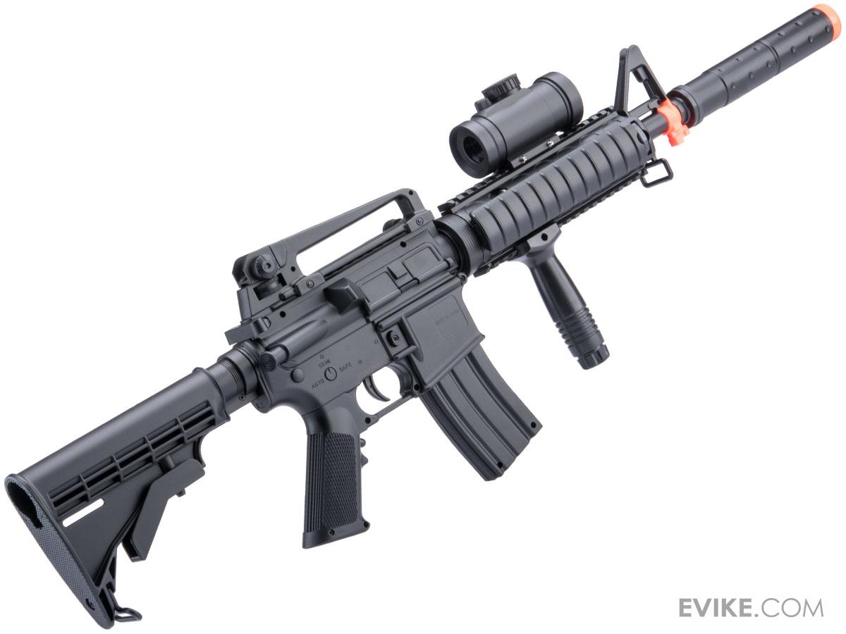 Double Eagle M83A1 Full Size M4 RIS Airsoft Low Power Airsoft AEG Electric Rifle Package ...