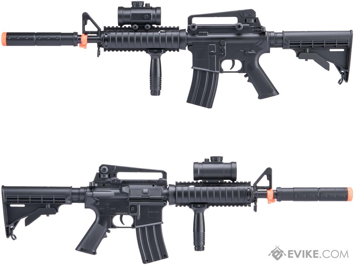 Double Eagle M83A1 Full Size M4 RIS Airsoft Low Power Airsoft AEG Electric Rifle Package ...