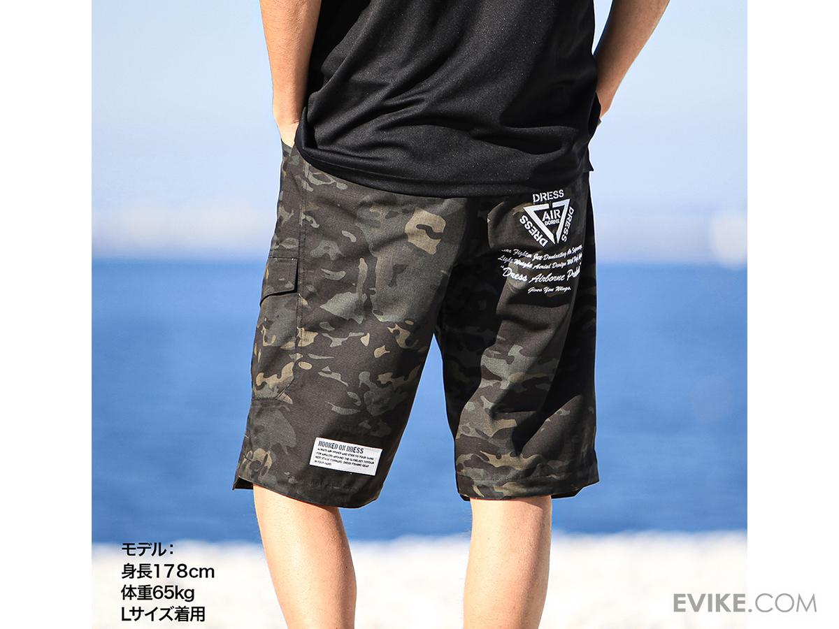 DRESS Military Half Pants Plus (Color: Multicam Black / Medium ...