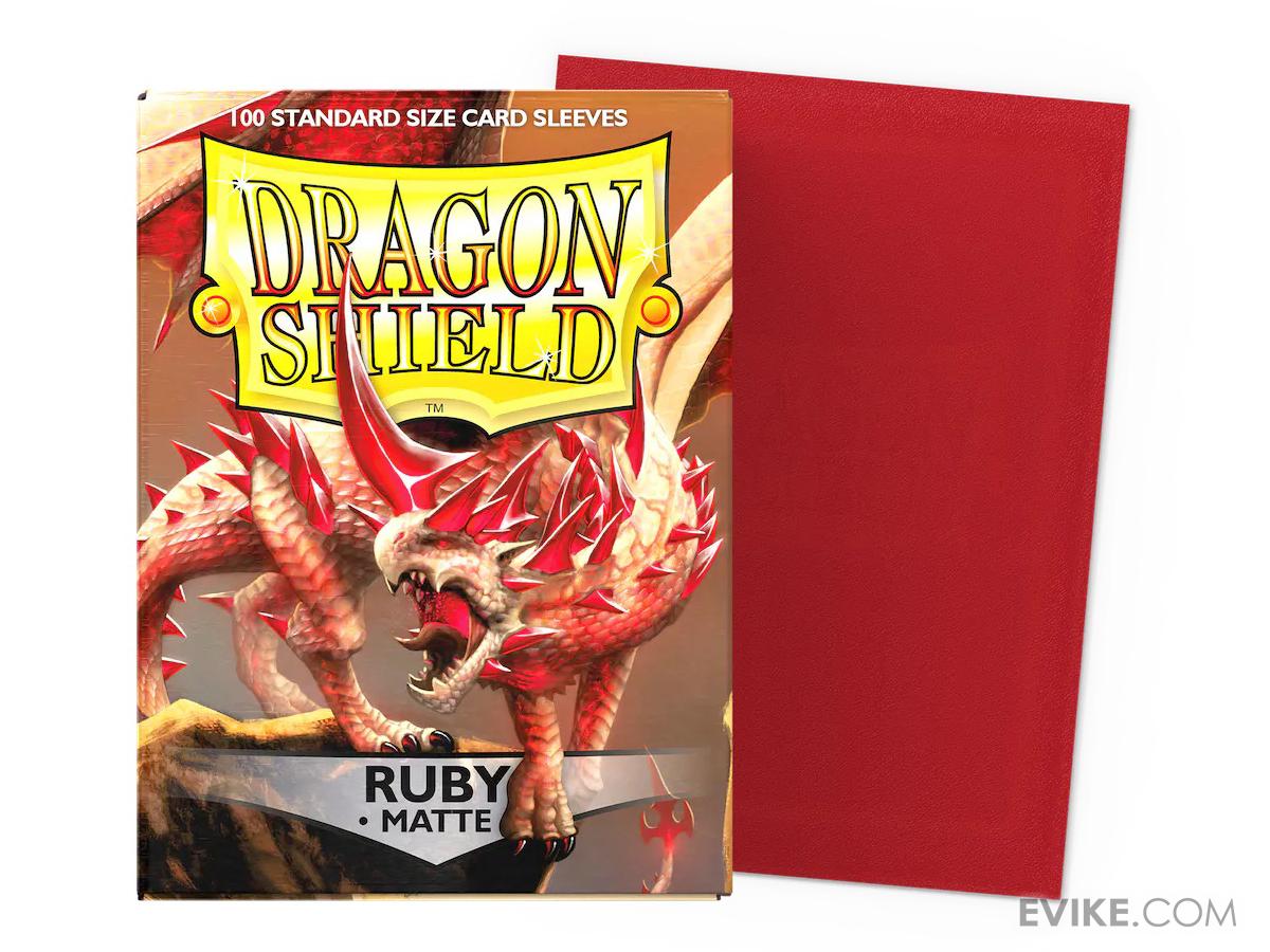 Dragon Shield Standard Sized Protective Card Sleeves (Color: Matte Ruby ...