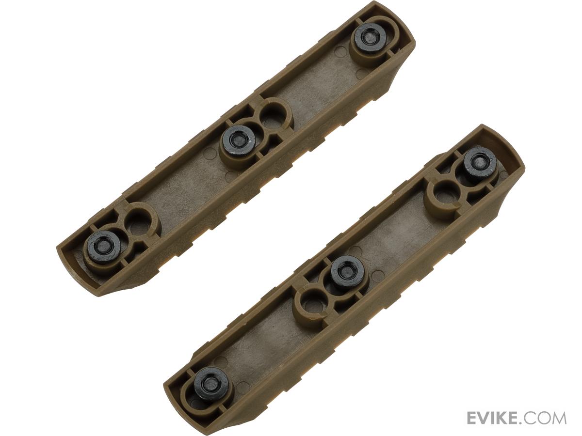 DyTac Polymer Keymod Rail Segments Set (Color: Dark Earth / 2x 7 Slot ...