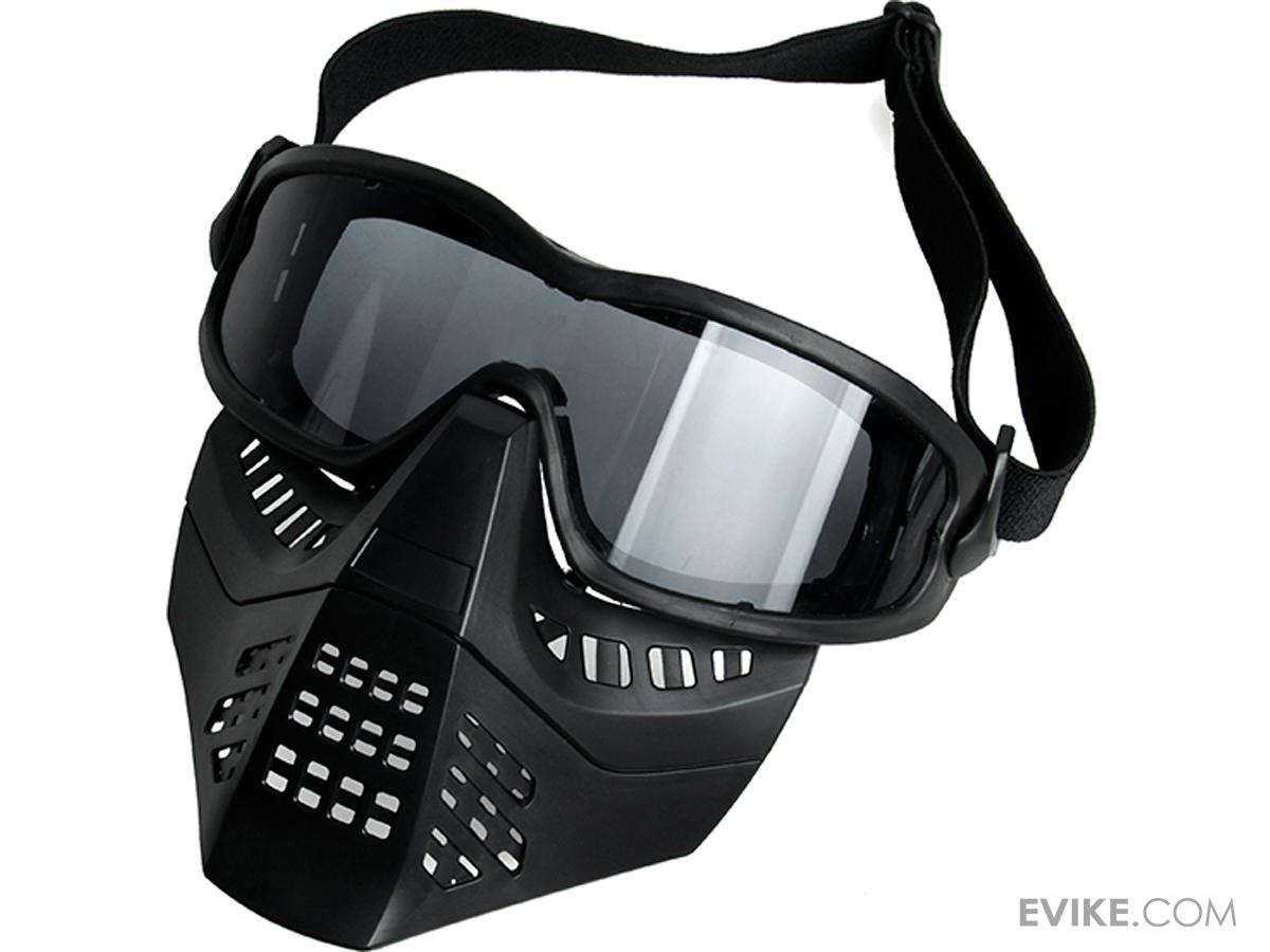 TMC Full Face Mask with Removable ANSI 87.1 Goggles (Color: Black ...