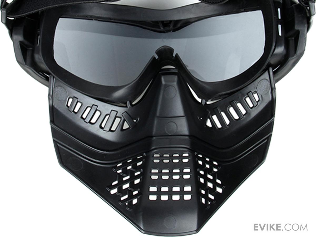 TMC Full Face Mask with Removable ANSI 87.1 Goggles (Color: Black ...