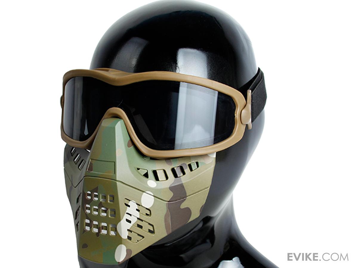 TMC Full Face Mask with Removable ANSI 87.1 Goggles (Color: Multicam ...
