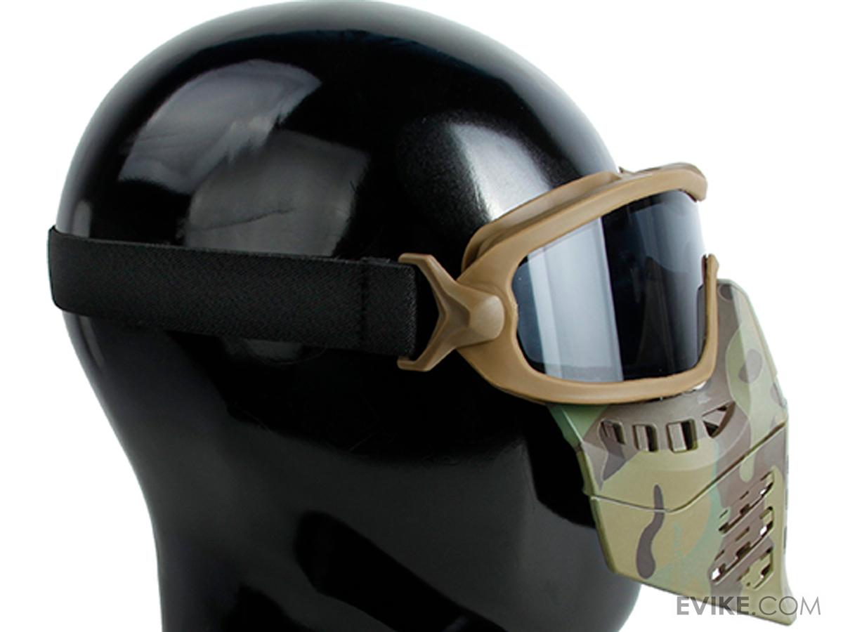TMC Full Face Mask with Removable ANSI 87.1 Goggles (Color: Multicam ...