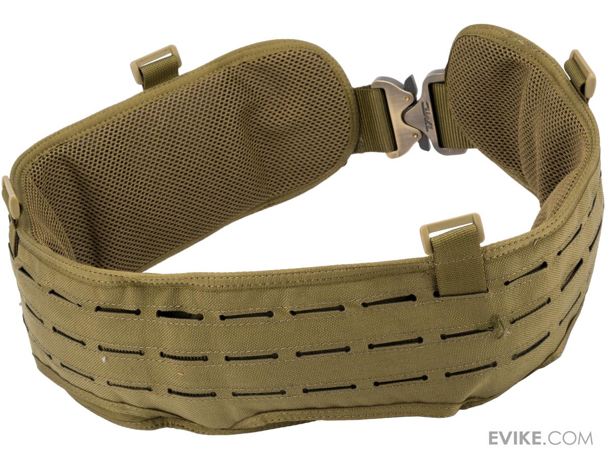 TMC Laser-Cut Padded Battle Belt w/ Rigger's Belt (Color: Khaki / X ...
