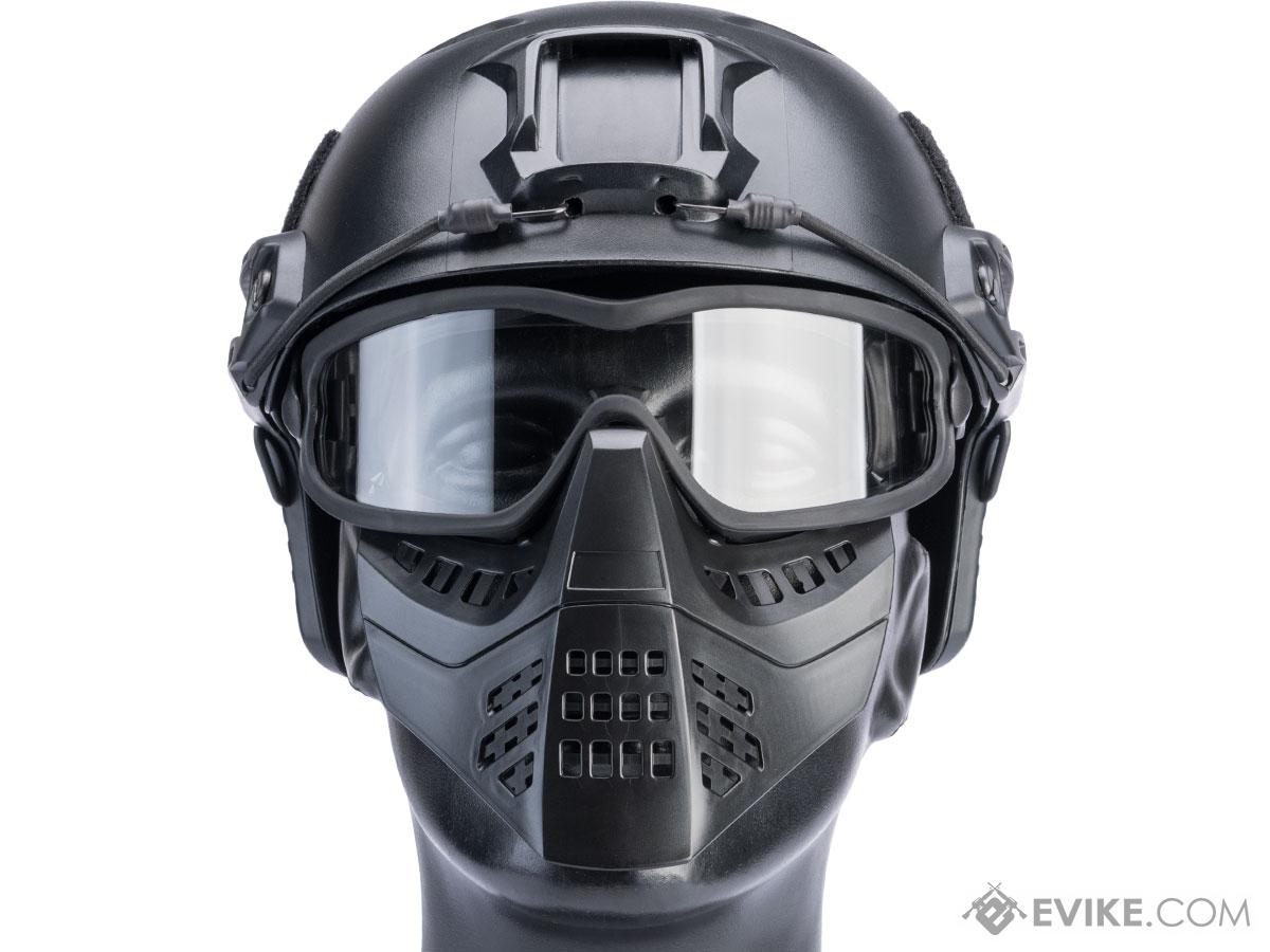 TMC Full Face Mask with Removable ANSI 87.1 Goggles (Color: Black ...