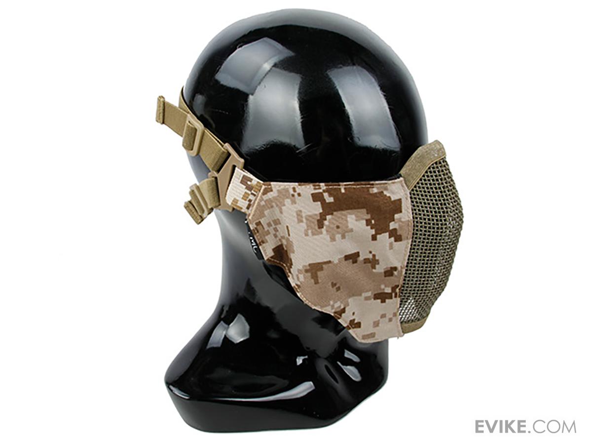 TMC PDW Ver2 Half Face Soft Mask w/ Steel Mesh (Color: AOR1), Tactical ...