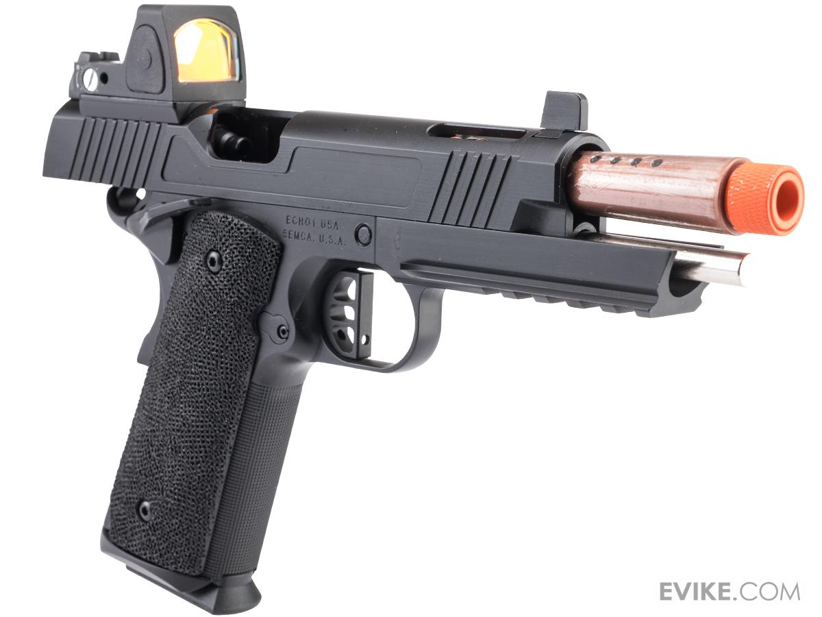 Echo1 DEFCON 1 Custom 1911 Gas Blowback Airsoft Pistol (Model: Black ...