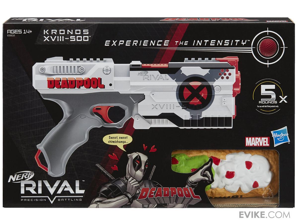 Nerf Rival Deadpool Kronos XVIII-500 Blaster w/ Chimichanga, MORE, Foam ...