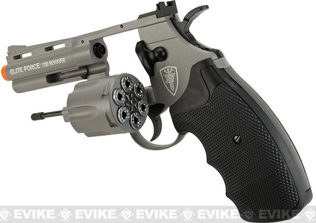 Elite Force 4" CO2 Powered 6mm Airsoft Revolver - Stealth Grey, Airsoft ...