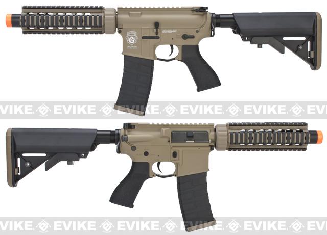 G&G CQB-S MINI Airsoft Electric Blowback AEG Rifle (Package: Tan / Gun ...