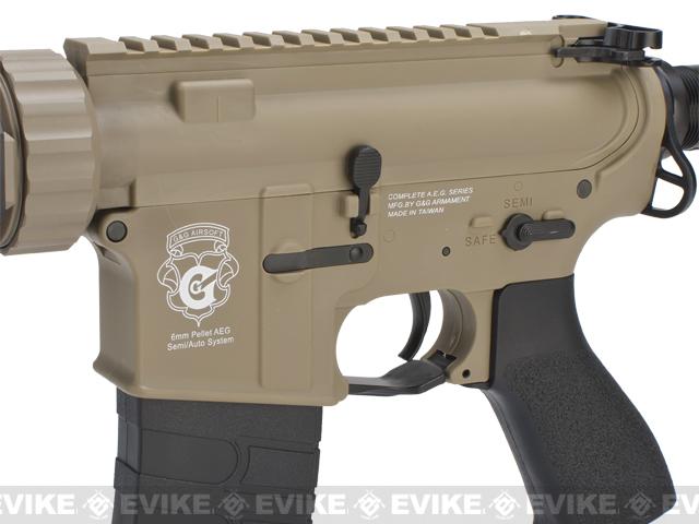 G&G CQB-S MINI Airsoft Electric Blowback AEG Rifle (Package: Tan / Gun ...