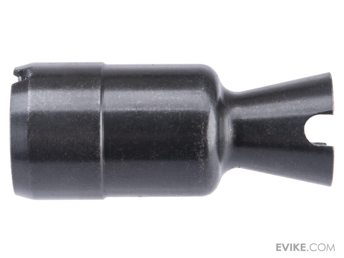 E&L Airsoft 24mm Positive Steel Flash Hider for AK-104 / 105 Series Airsoft AEG Rifles ...