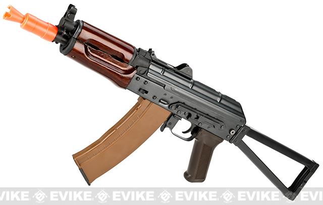 z E&L Airsoft AK-74U A104 Gen. 2 Full Metal AEG Rifle w/ Real Wood Handguard & Steel Folding ...
