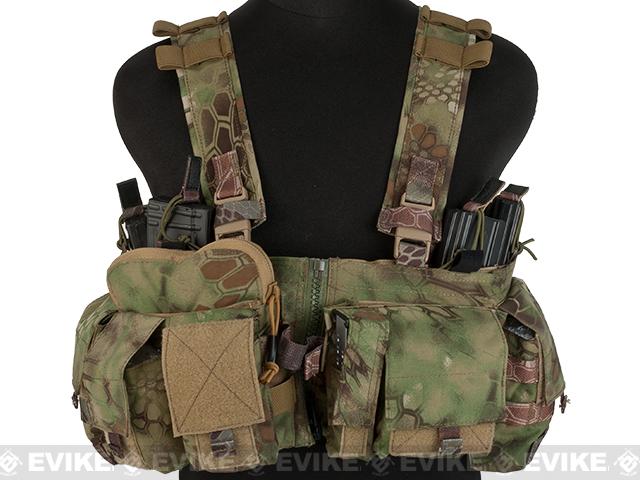 Emerson Split Front Chest Rig w/ Pouches - Woodland Serpent, Tactical ...