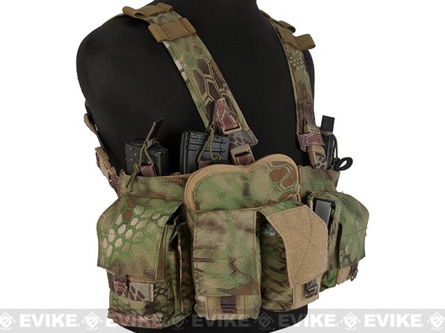 Emerson Split Front Chest Rig w/ Pouches - Woodland Serpent, Tactical ...