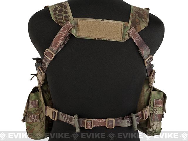 Emerson Split Front Chest Rig w/ Pouches - Woodland Serpent, Tactical Gear/Apparel, Chest Rigs ...