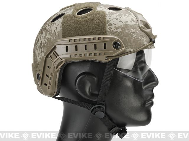 Matrix Basic PJ Type Tactical Airsoft Bump Helmet w/ Flip-down Visor ...