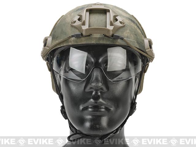 Emerson Bump Type Tactical Airsoft Helmet w/ Flip-down Visor (MICH ...