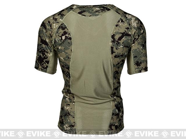 Emerson Skin-tight Base Layer Camo V-Neck Running Shirt - AOR-2 (Size ...